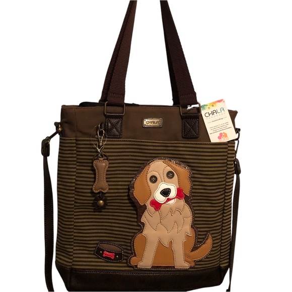 Chala | Bags | Chala Brown Golden Retriever Dog Tote Bag | Poshmark